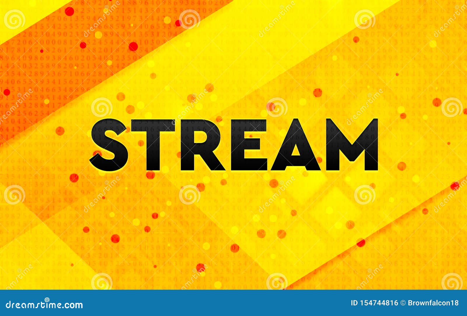 Stream Abstract Digital Banner Yellow Background Stock Illustration ...