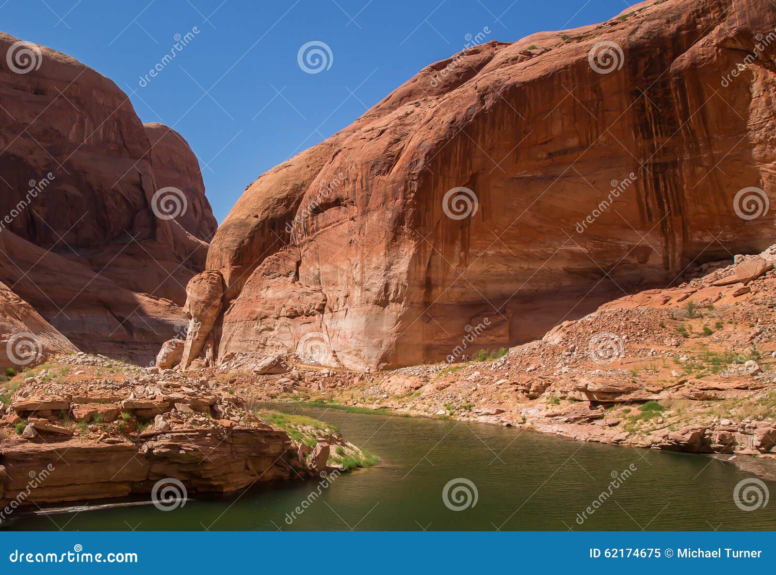 Stream in Back Canyons at Lake Powell Stock Image - Image of enjoys ...