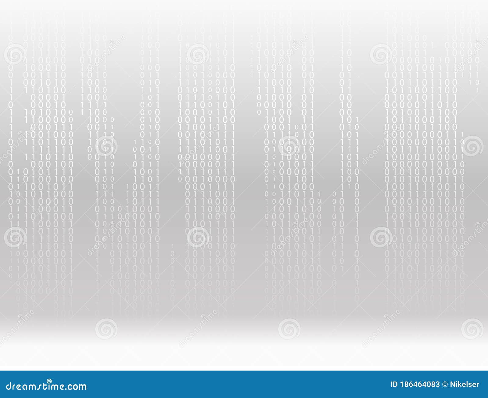 Stream of Binary Code Background with Two Binary Digits, 0 and 1 Isolated on White Background on ...