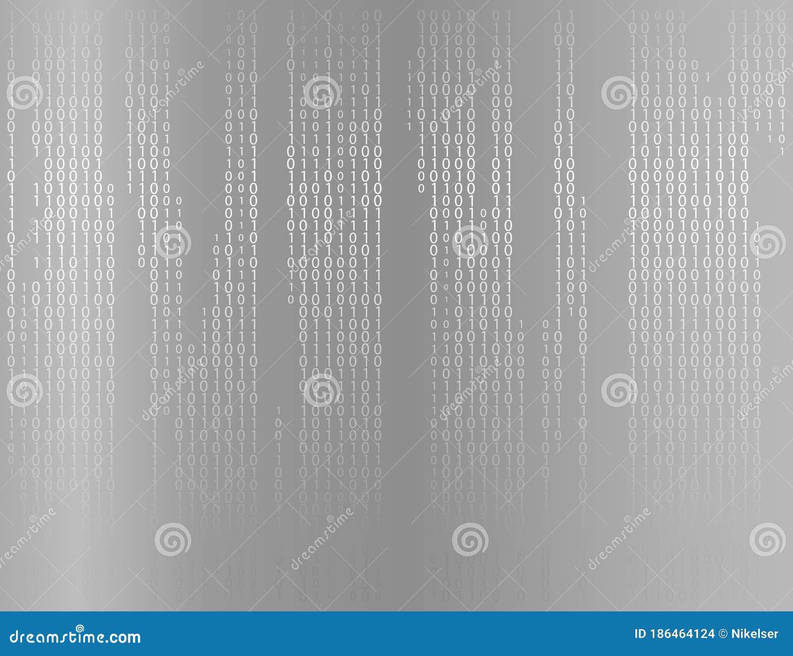 Stream of Binary Code Background with Two Binary Digits, 0 and 1 Isolated on White Background on ...
