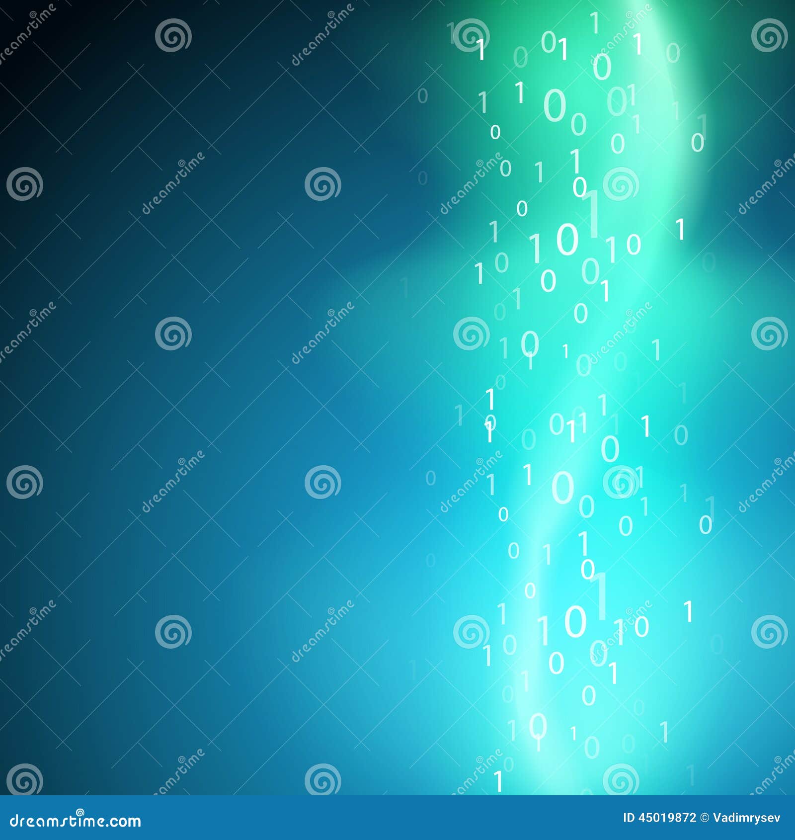 Stream Of Binary Code Stock Vector Illustration Of Background 45019872