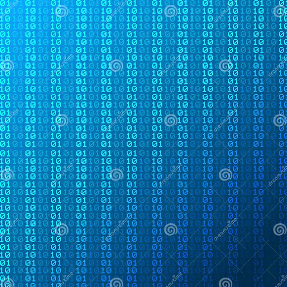 A Stream Of Binary Matrix Code On The Screen Numbers Of The Computer Matrix Stock Vector