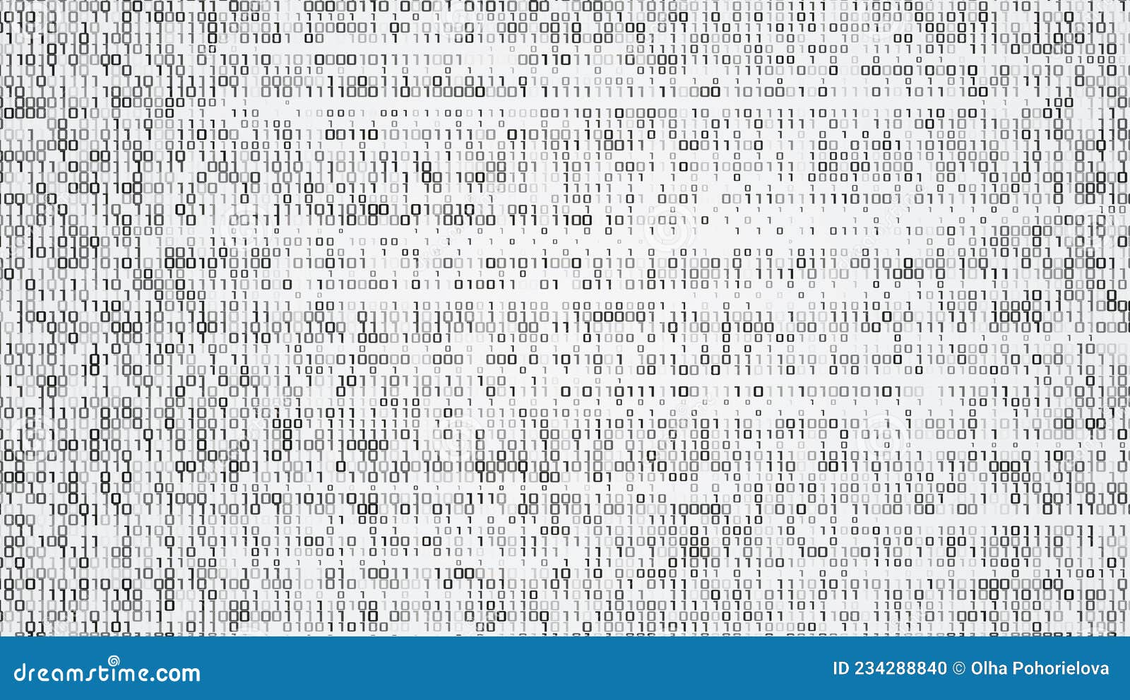 A Stream of Binary Matrix Code on the Screen. Numbers of the Computer Matrix Stock Vector ...