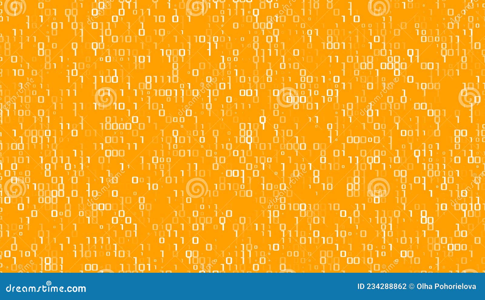 A Stream Of Binary Matrix Code On The Screen Numbers Of The Computer Matrix Stock Vector