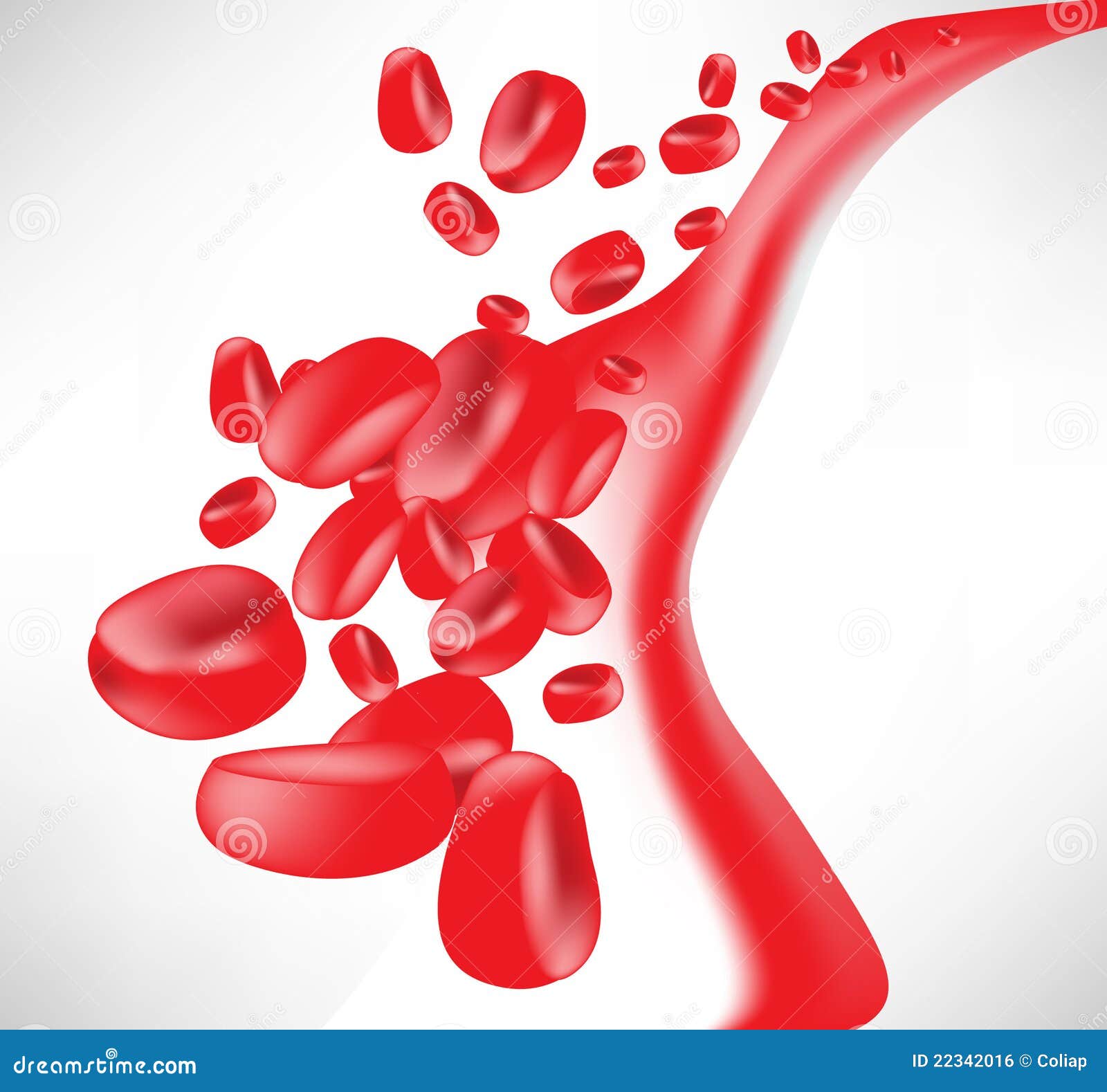 Stream of blood cells stock vector. Illustration of health - 22342016