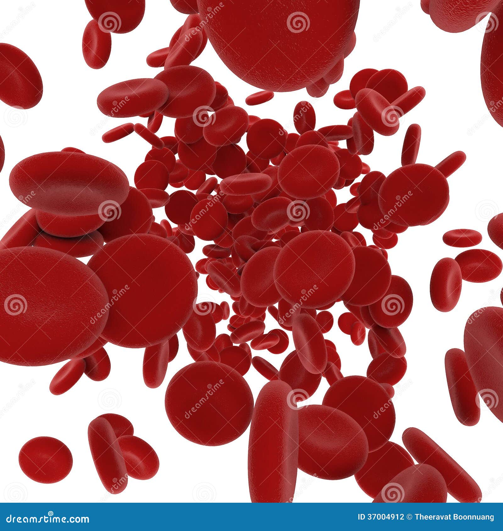 Stream of blood cells stock illustration. Illustration of rendered ...