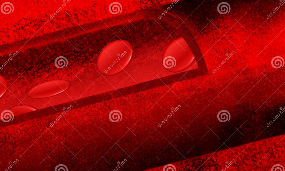 Stream of blood cells stock photo. Image of health, micrograph - 30762116