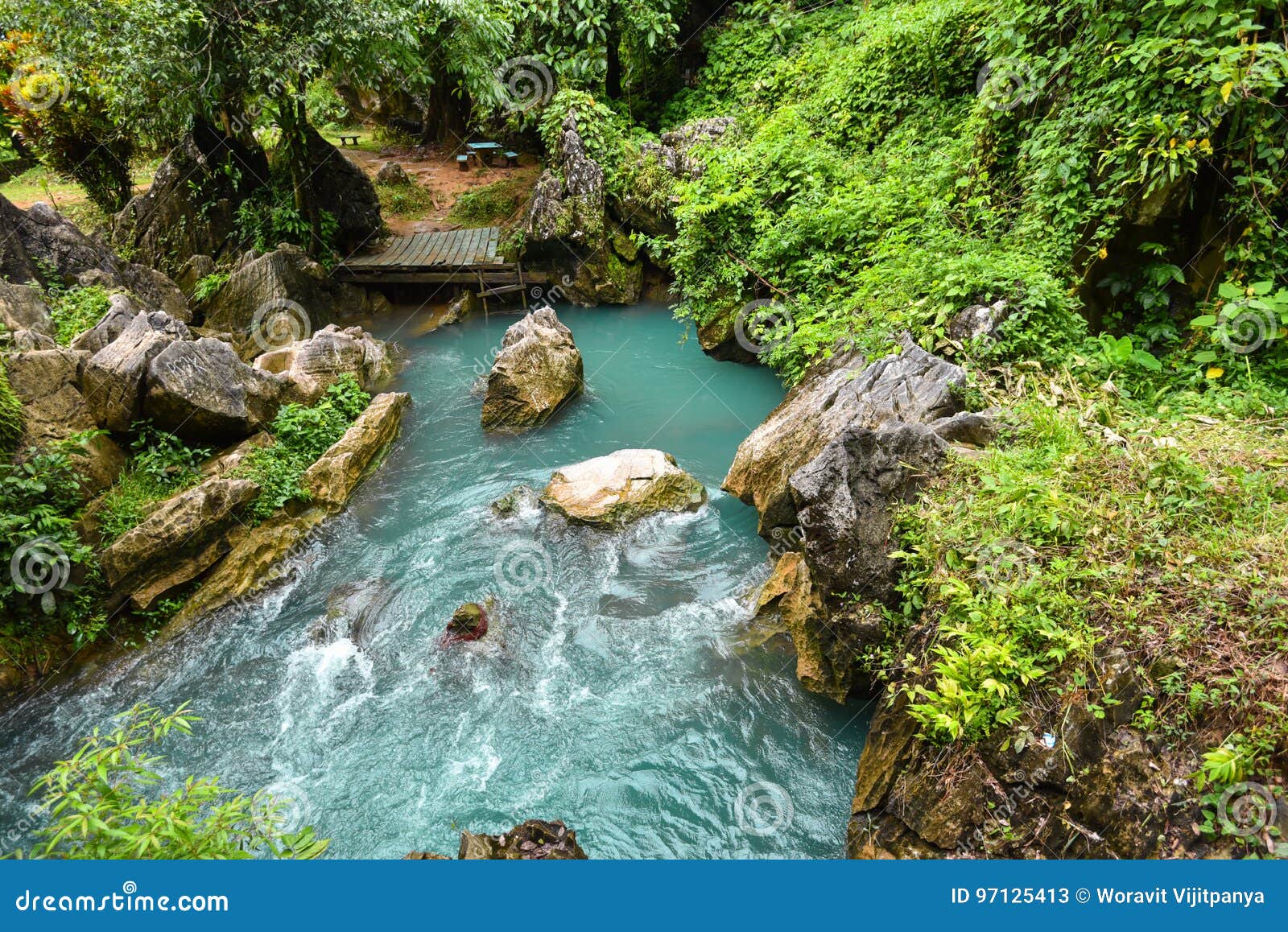 Stream Blue water stock image. Image of tranquil, shelter - 97125413