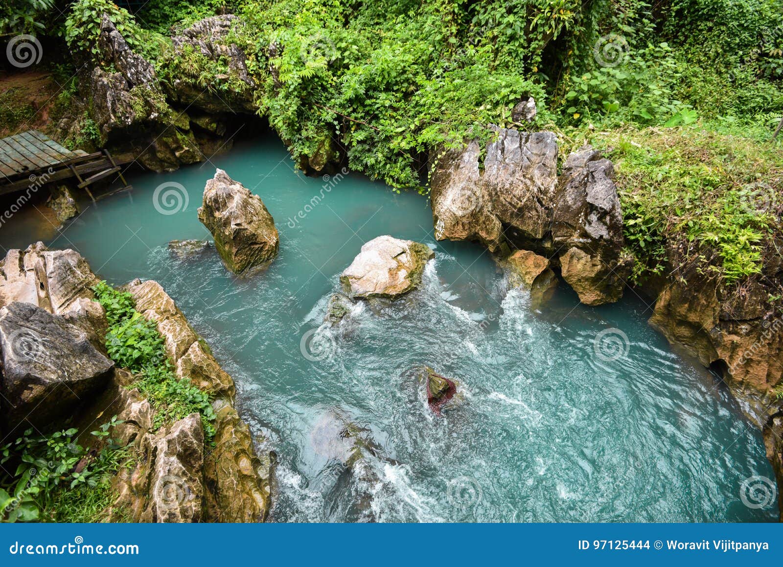 Stream Blue water stock photo. Image of shelter, backgrounds - 97125444