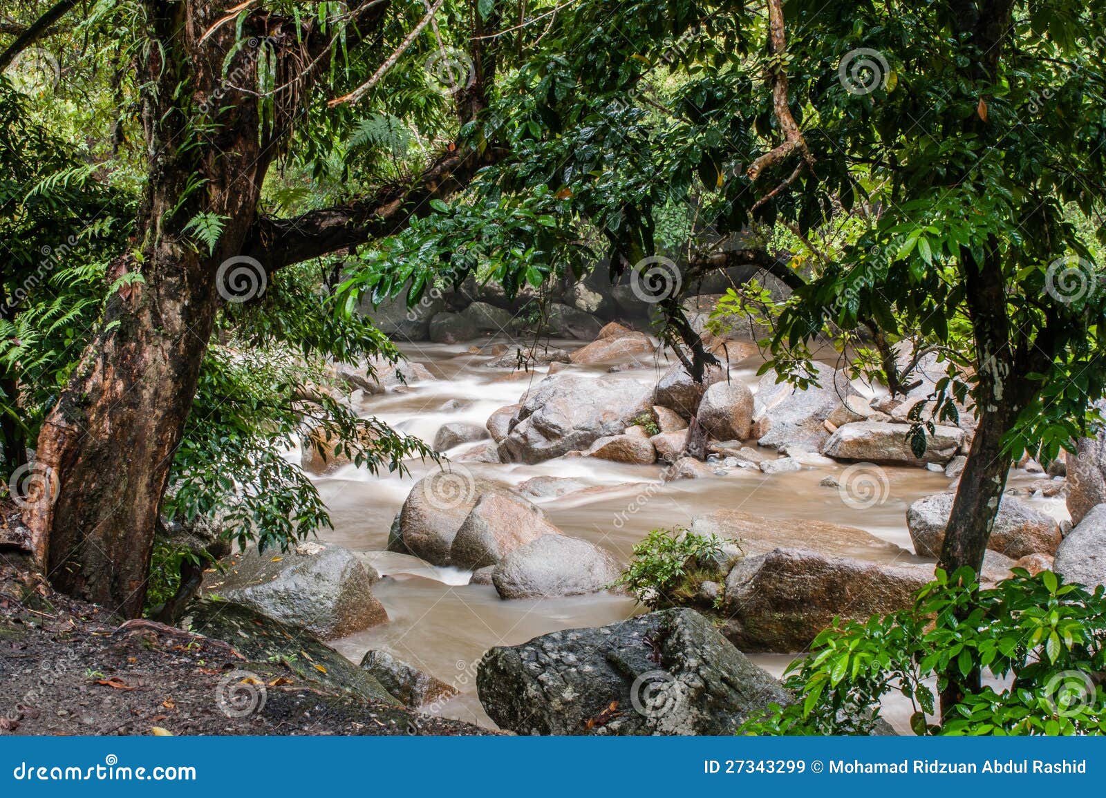 Stream of Chamang Fall stock image. Image of bentong - 27343299