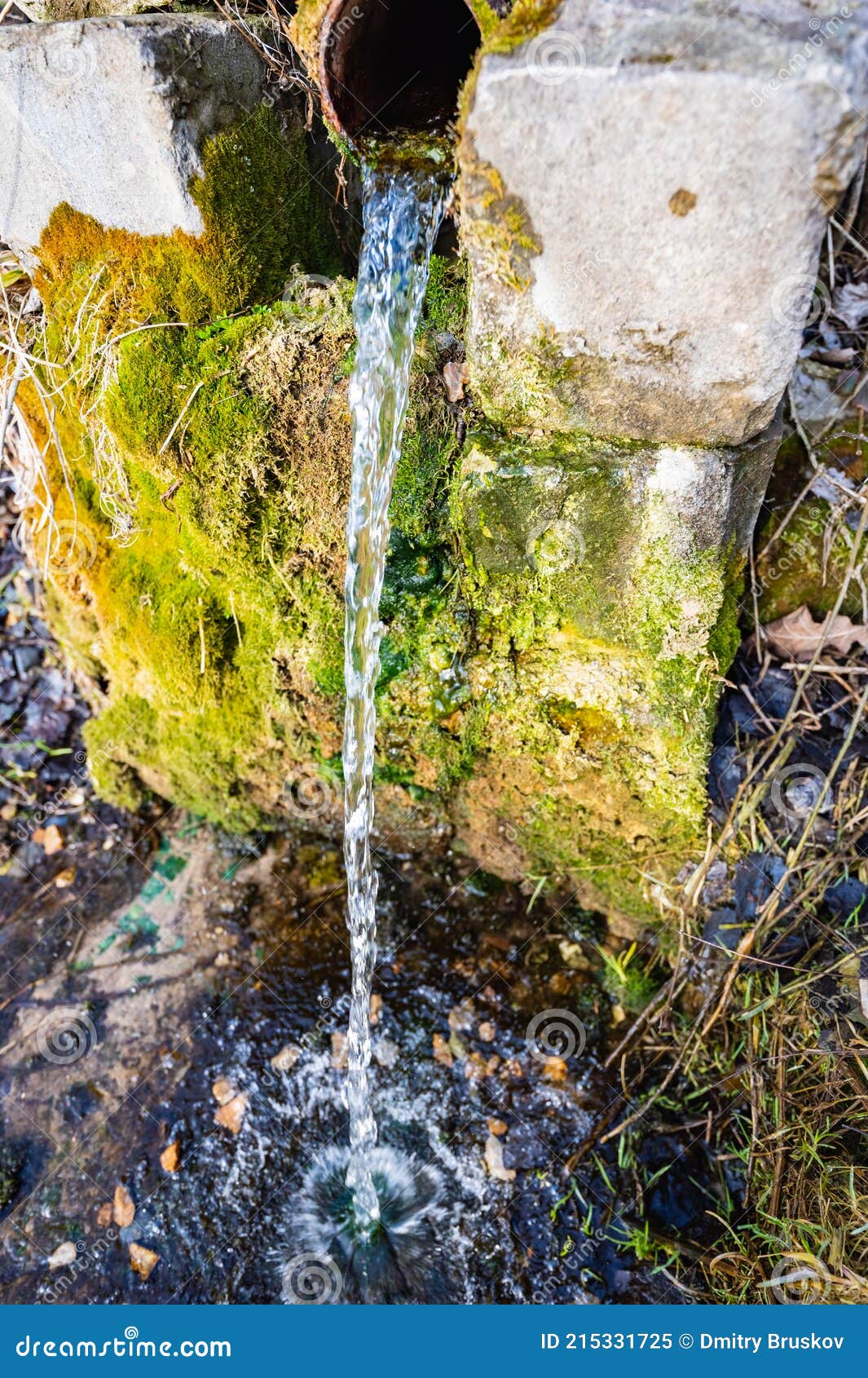 Stream of Clean Spring Water Stock Image - Image of clear, fresh: 215331725