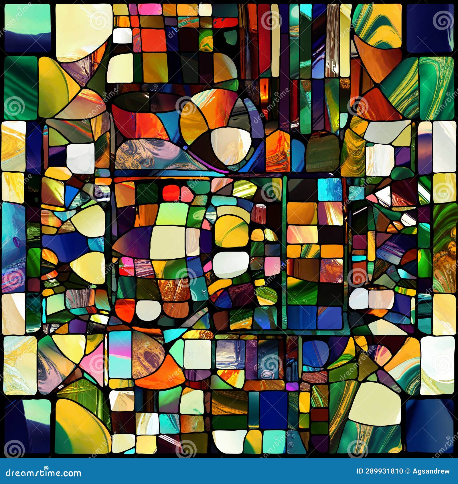 Stream of Color Glass stock illustration. Illustration of color - 289931810