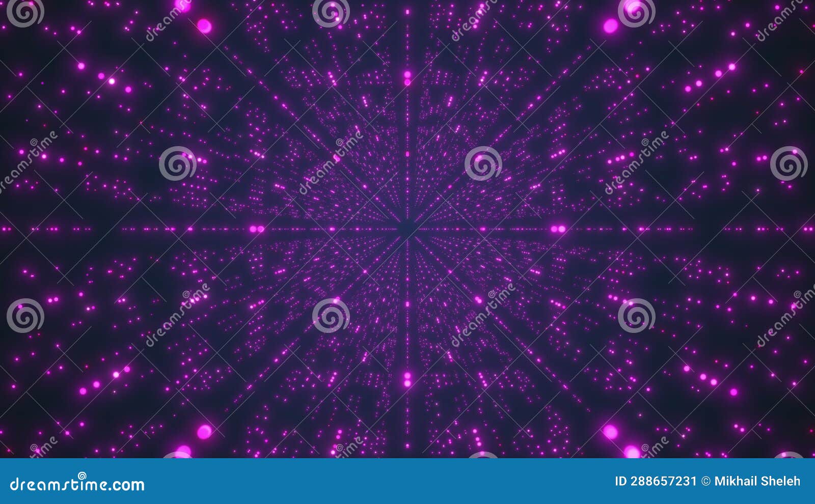 A Stream of Colored Particles Emanating from a Single Point, Lined Up ...