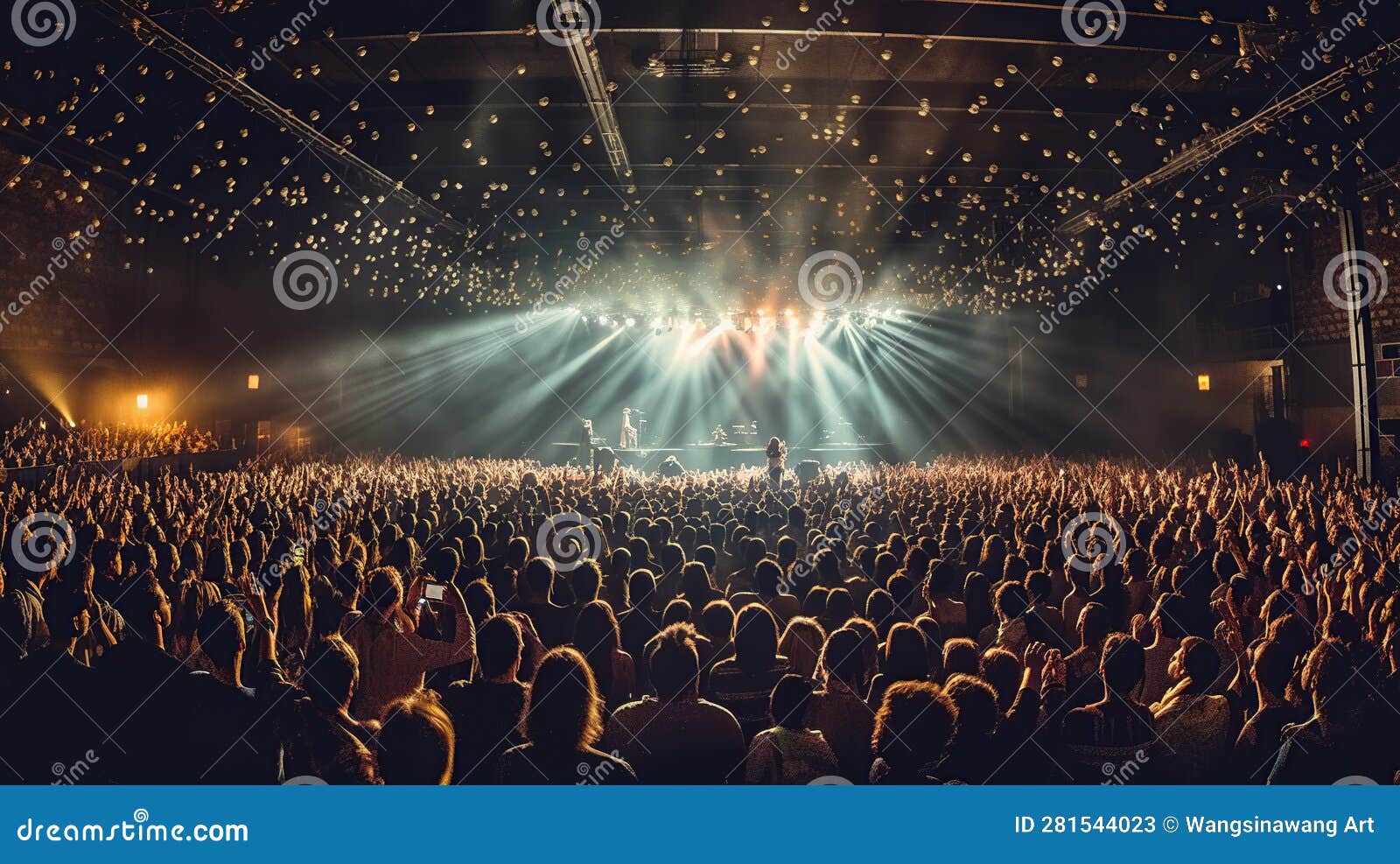 Stream at a Concert in a Hall without Spectators Generative AI Stock ...