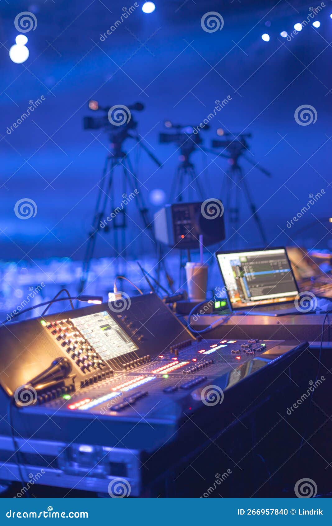Stream at a Concert in a Hall without Spectators Stock Photo - Image of ...