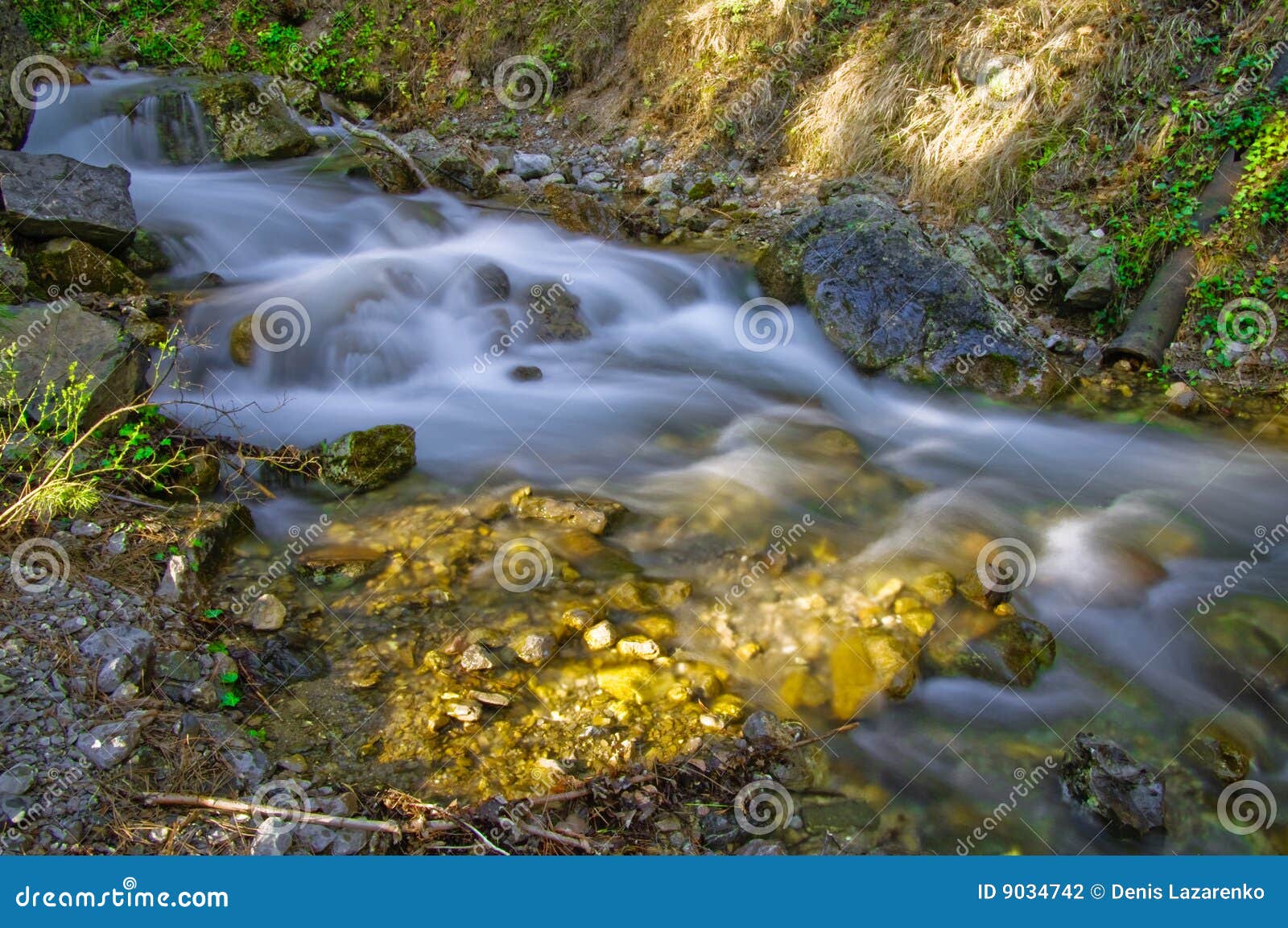 Stream in countryside stock photo. Image of tranquility - 9034742