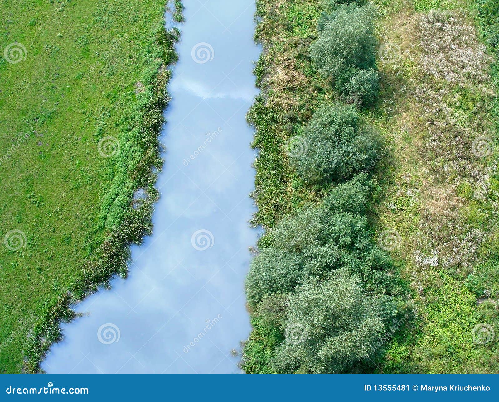 Stream crossing the field stock image. Image of july - 13555481