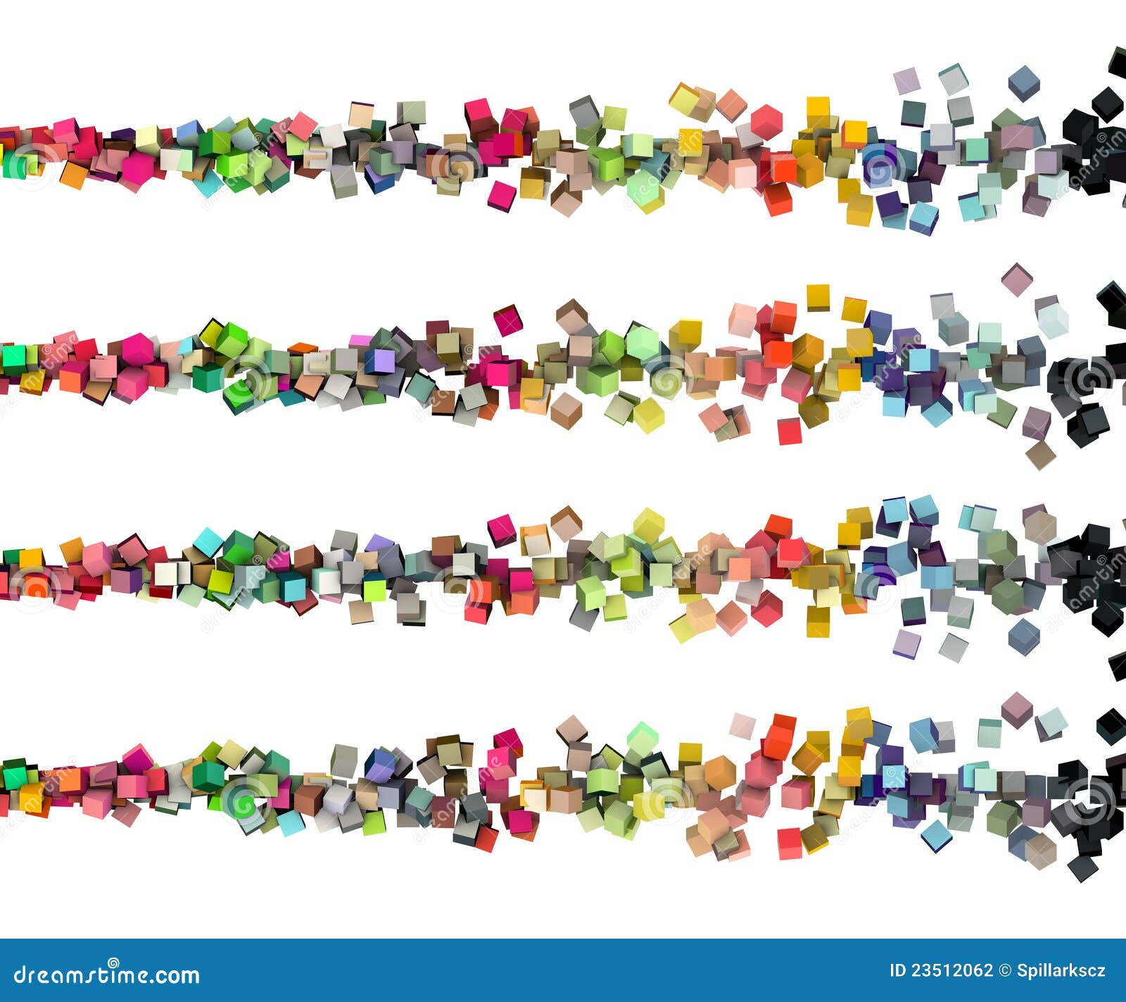 Stream Cubes Multiple Rainbow Colors Stock Illustrations – 2 Stream ...