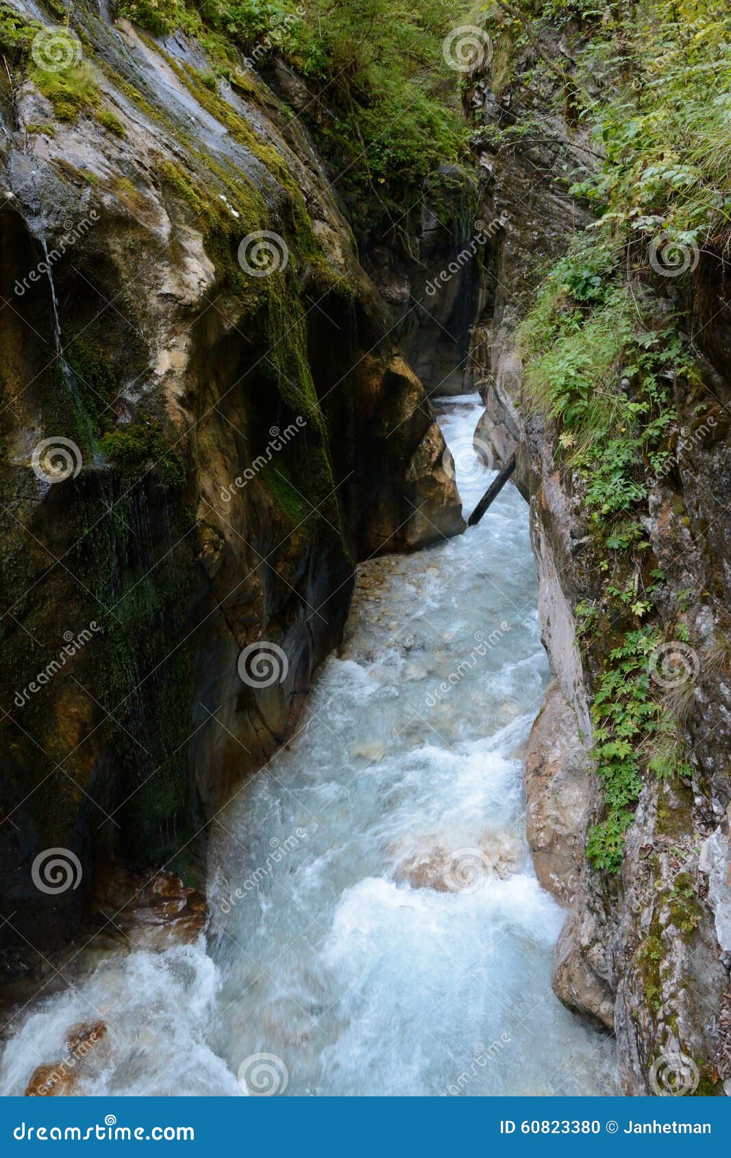 Stream in Deep Rocky Ravine. Stock Photo - Image of canyon, valley ...
