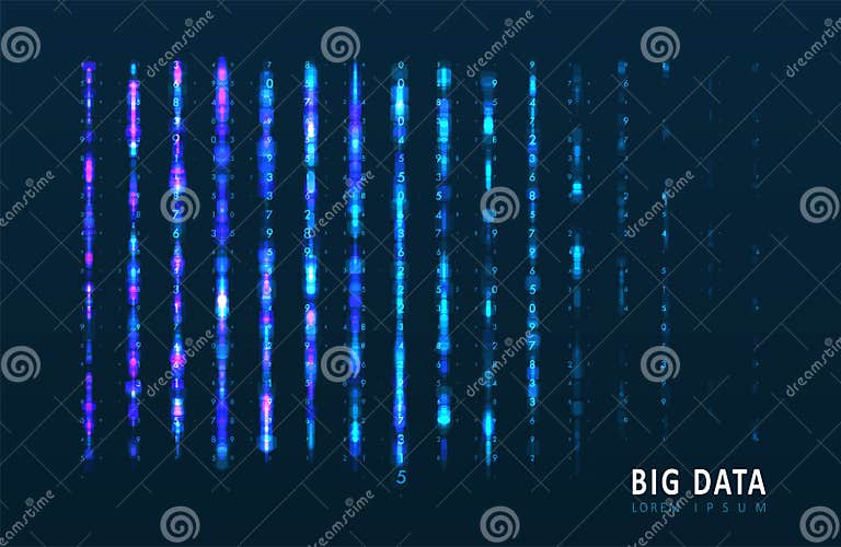 Stream of encoded data stock vector. Illustration of communication ...