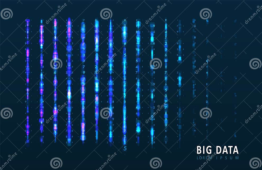 Stream of encoded data stock vector. Illustration of communication ...