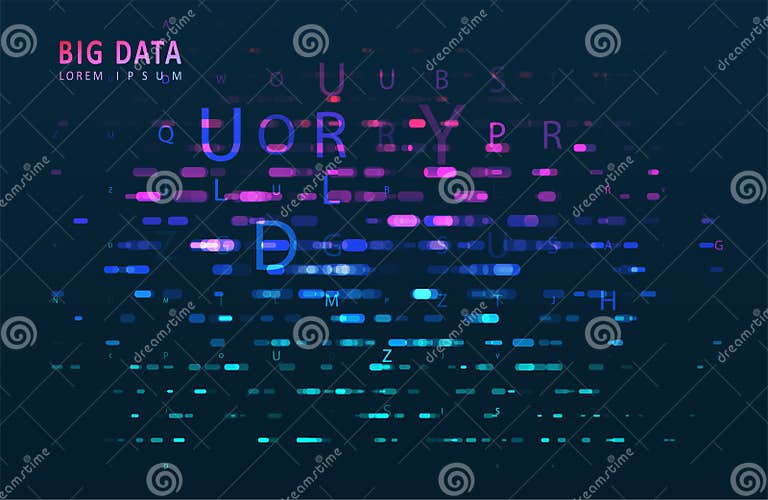 Stream of encoded data stock vector. Illustration of analytics - 267910123