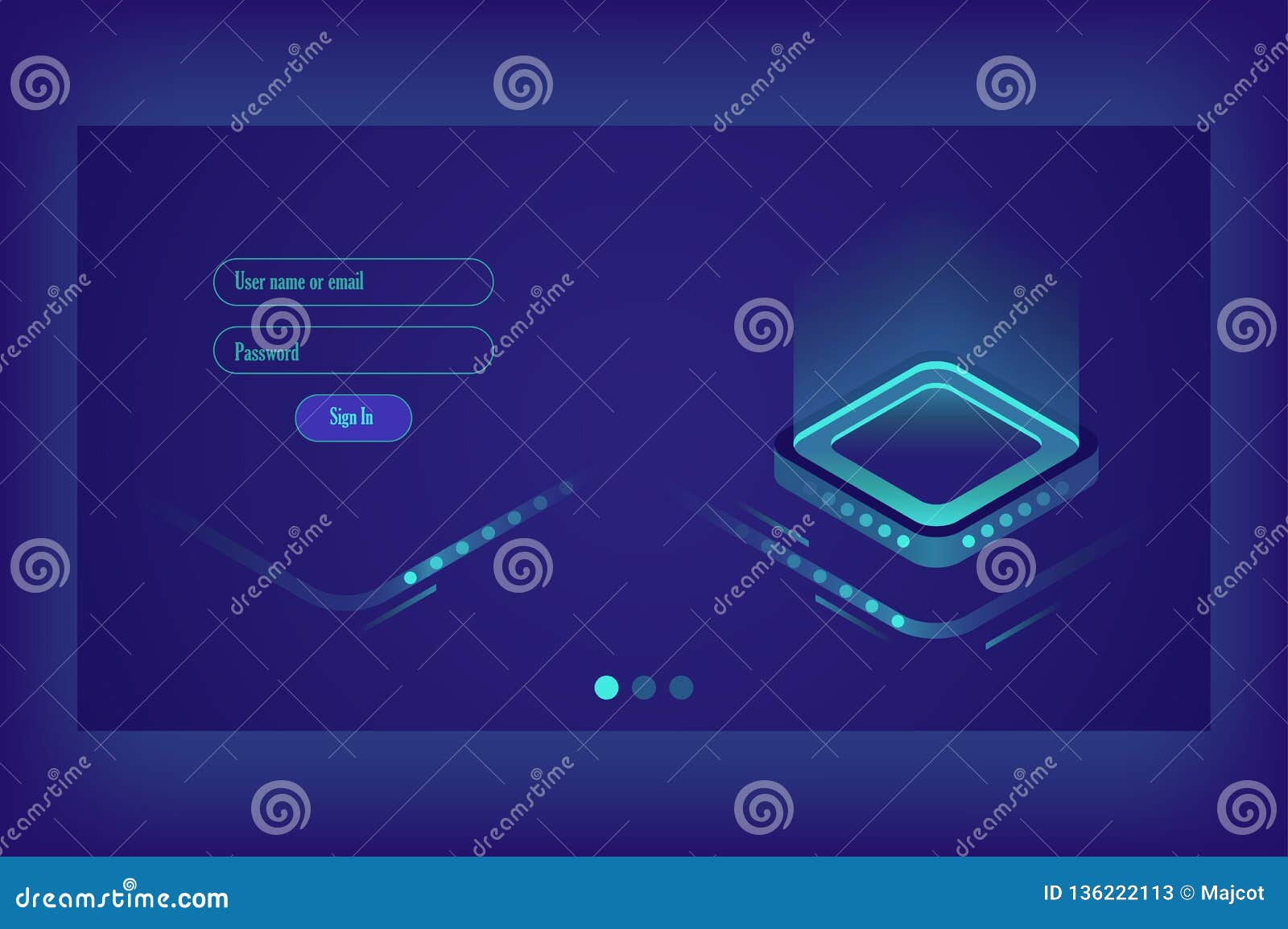 Stream of encoded data stock vector. Illustration of future - 136222113