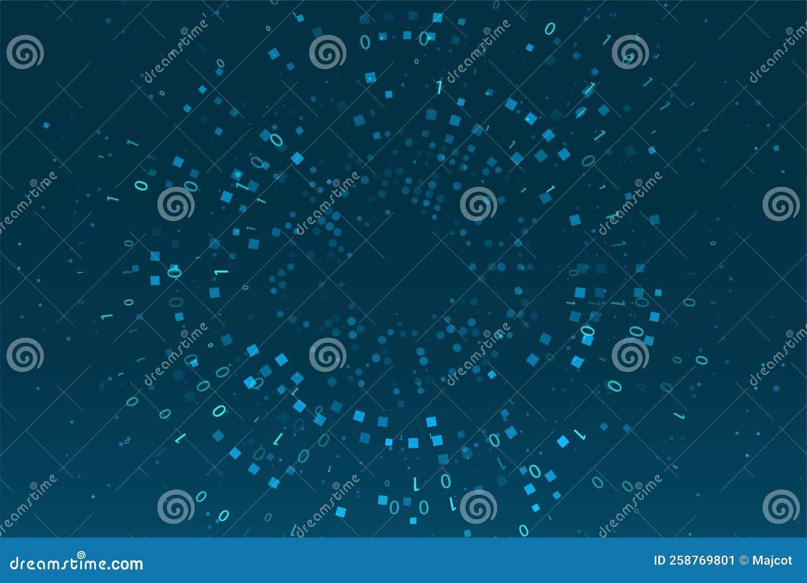 Stream Of Encoded Data Stock Vector Illustration Of Data 258769801