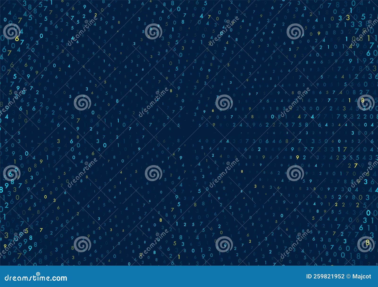 Stream of encoded data stock vector. Illustration of graphic - 259821952