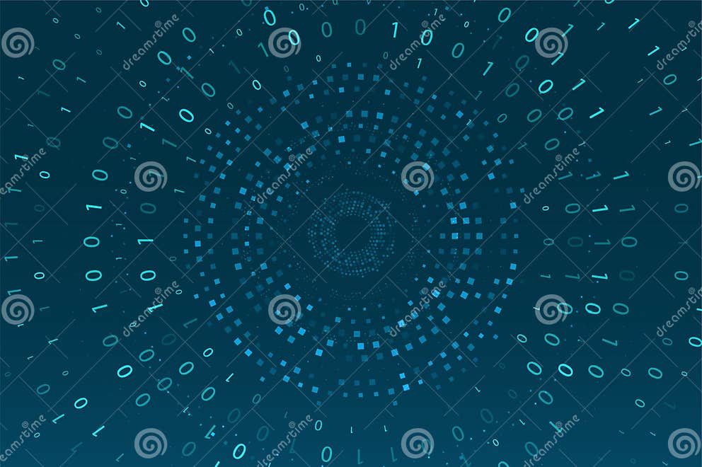 Stream of encoded data stock vector. Illustration of graphic - 259821958