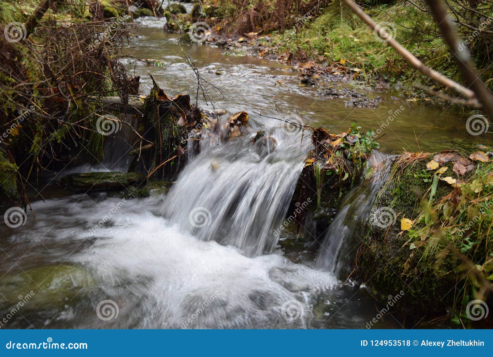 Stream Flowing Down from the Mountains. Stock Photo - Image of ...