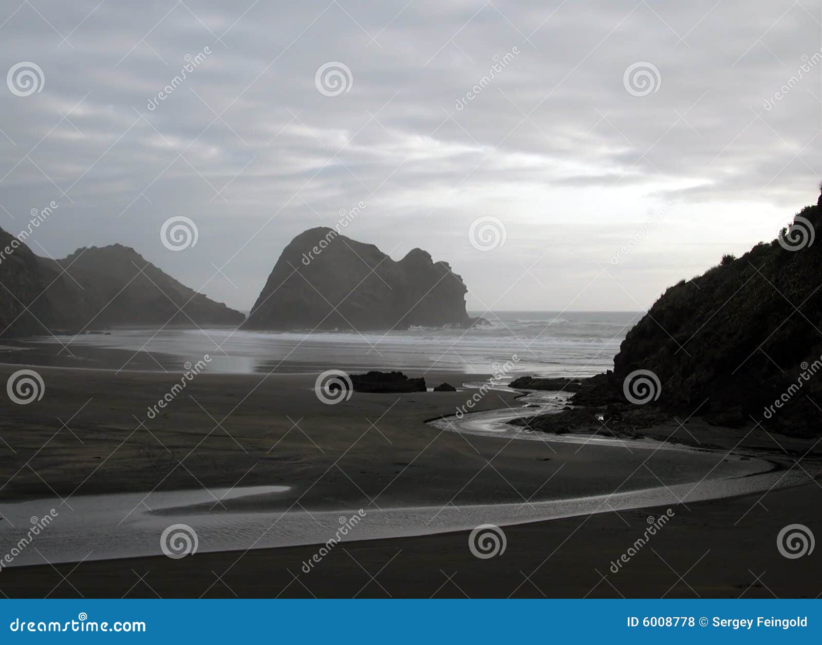 Stream Flowing into Ocean stock photo. Image of scenic - 6008778