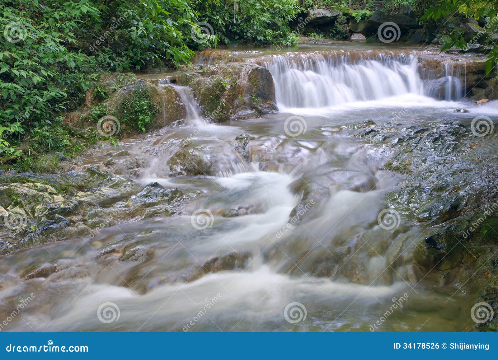 Stream stock photo. Image of trees, flow, landscape, rock - 34178526