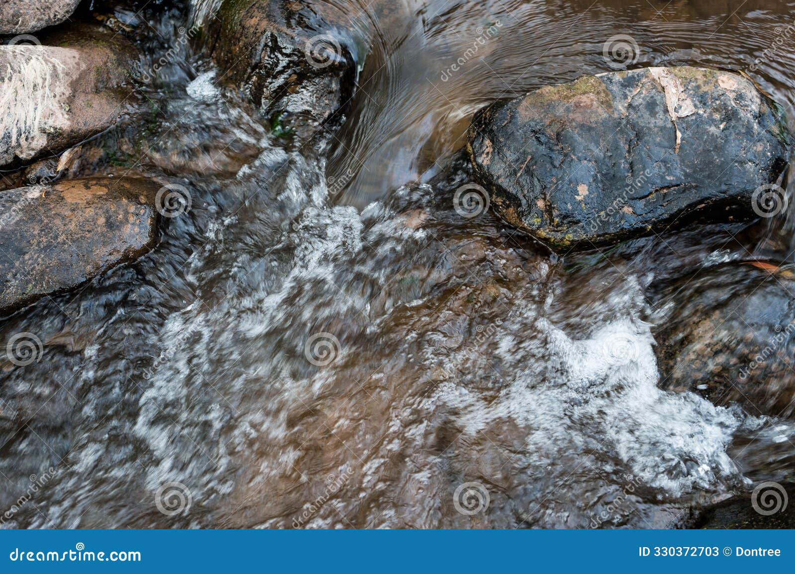 Stream Flowing Water on Nature Clear Motion Flow Water Stock Image ...