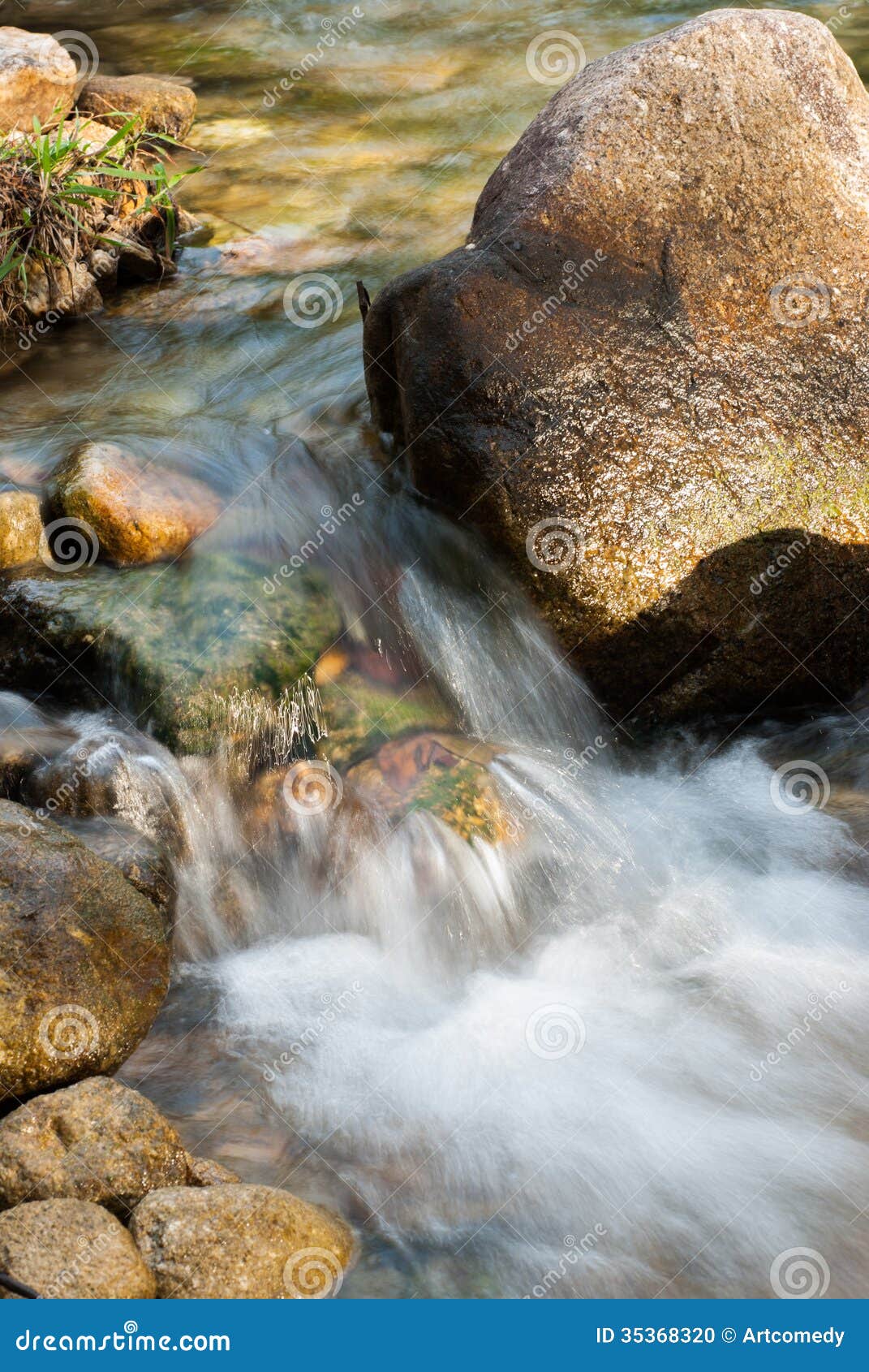 Stream Flows through Small Rocks Stock Photo - Image of power, clean ...