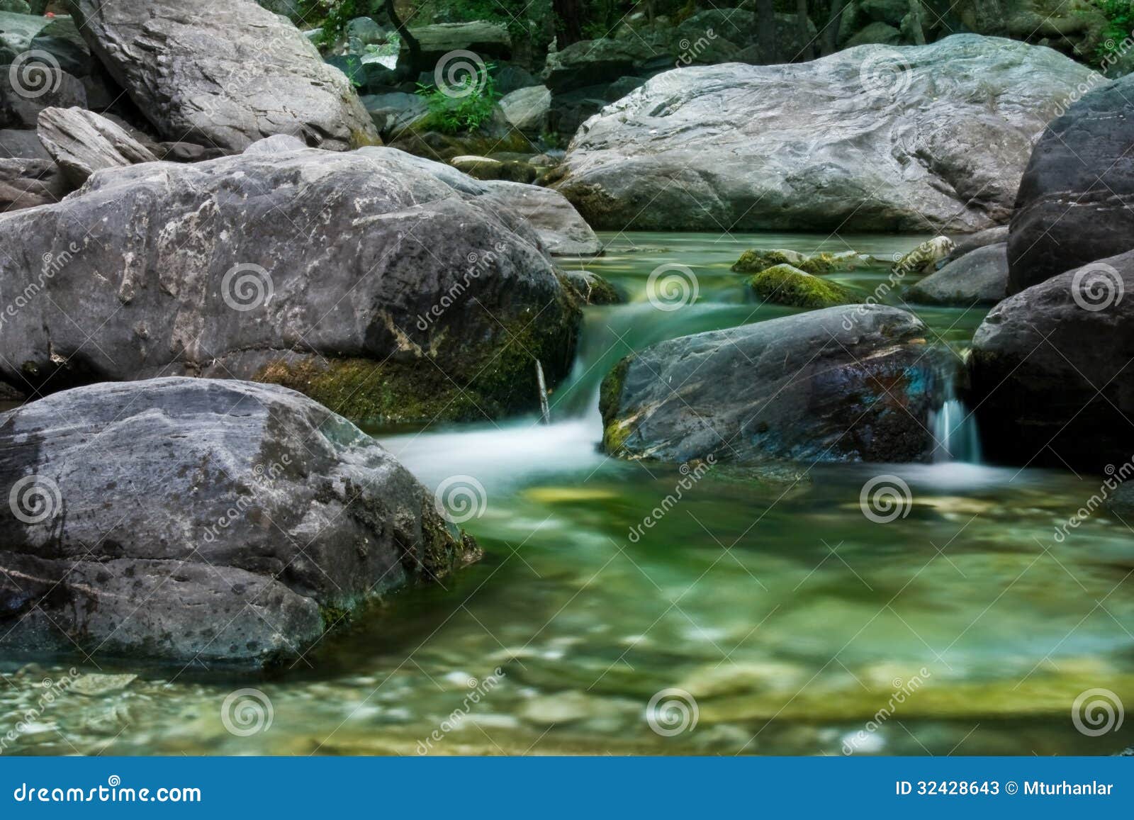 Stream with gray stones stock image. Image of scenic - 32428643