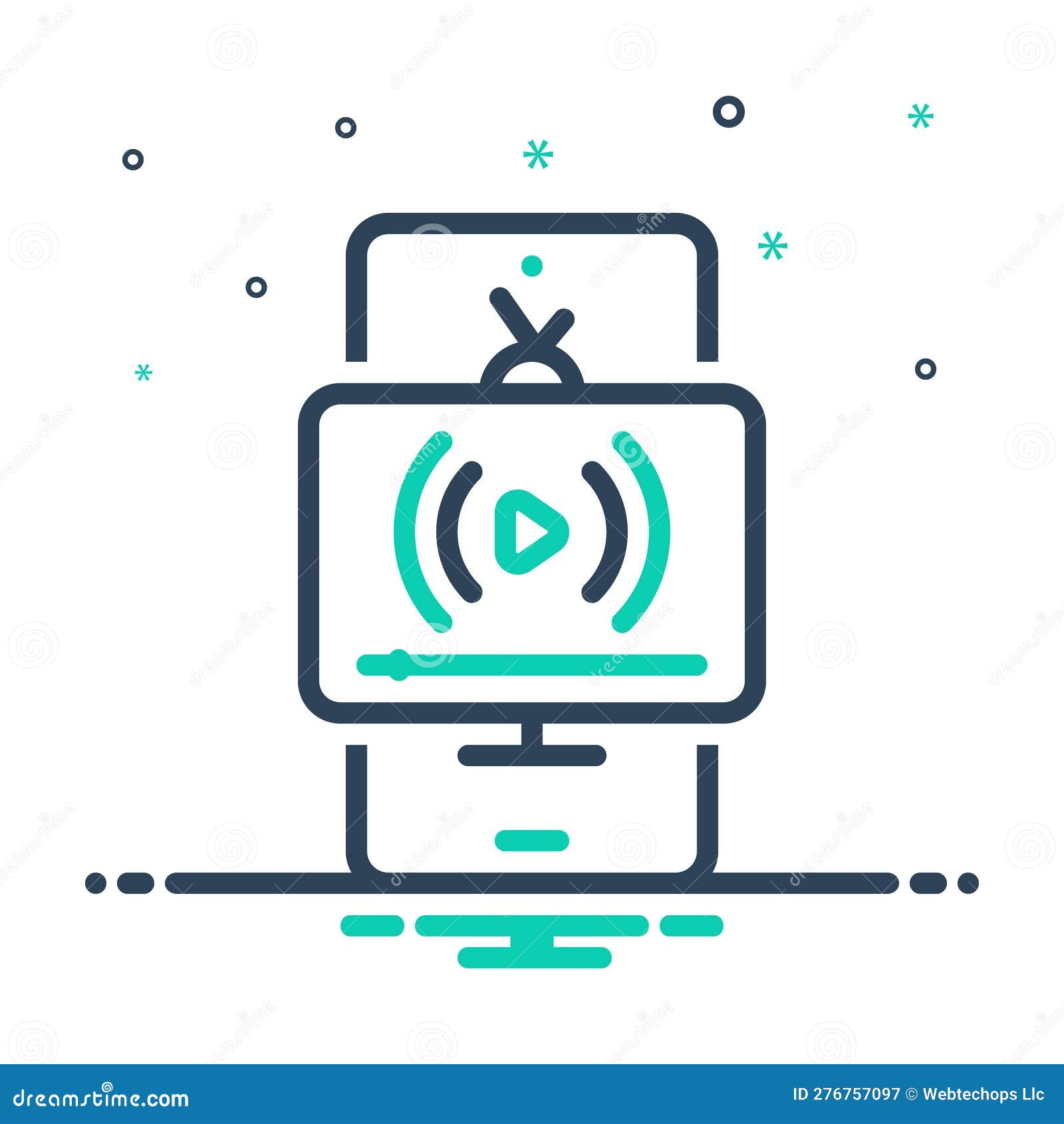 Mix Icon for Stream, Casting and Play Stock Vector - Illustration of ...