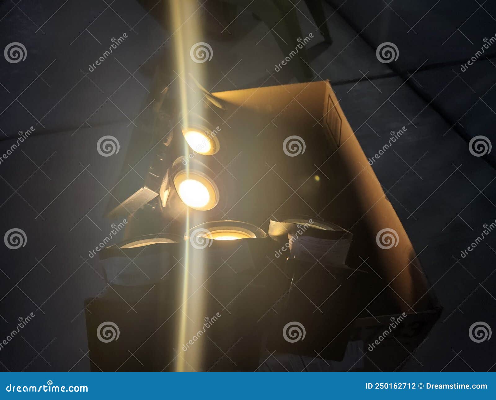 Stream of Light from Spotlights Solar Powered Stock Photo - Image of ...
