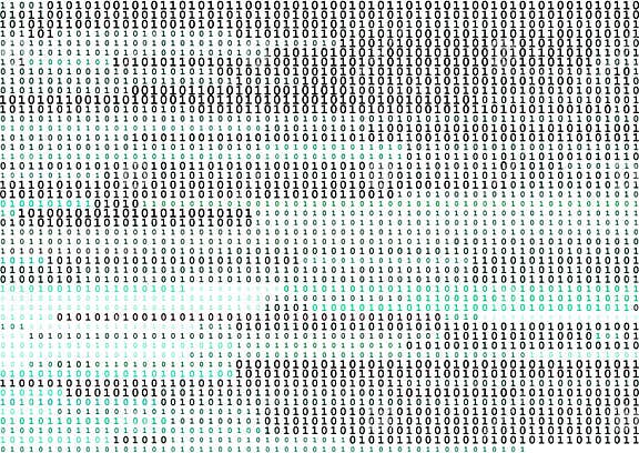 Stream Line Binary Code Black and White Background with Two Binary Digits, 0 and 1 Isolated on a ...