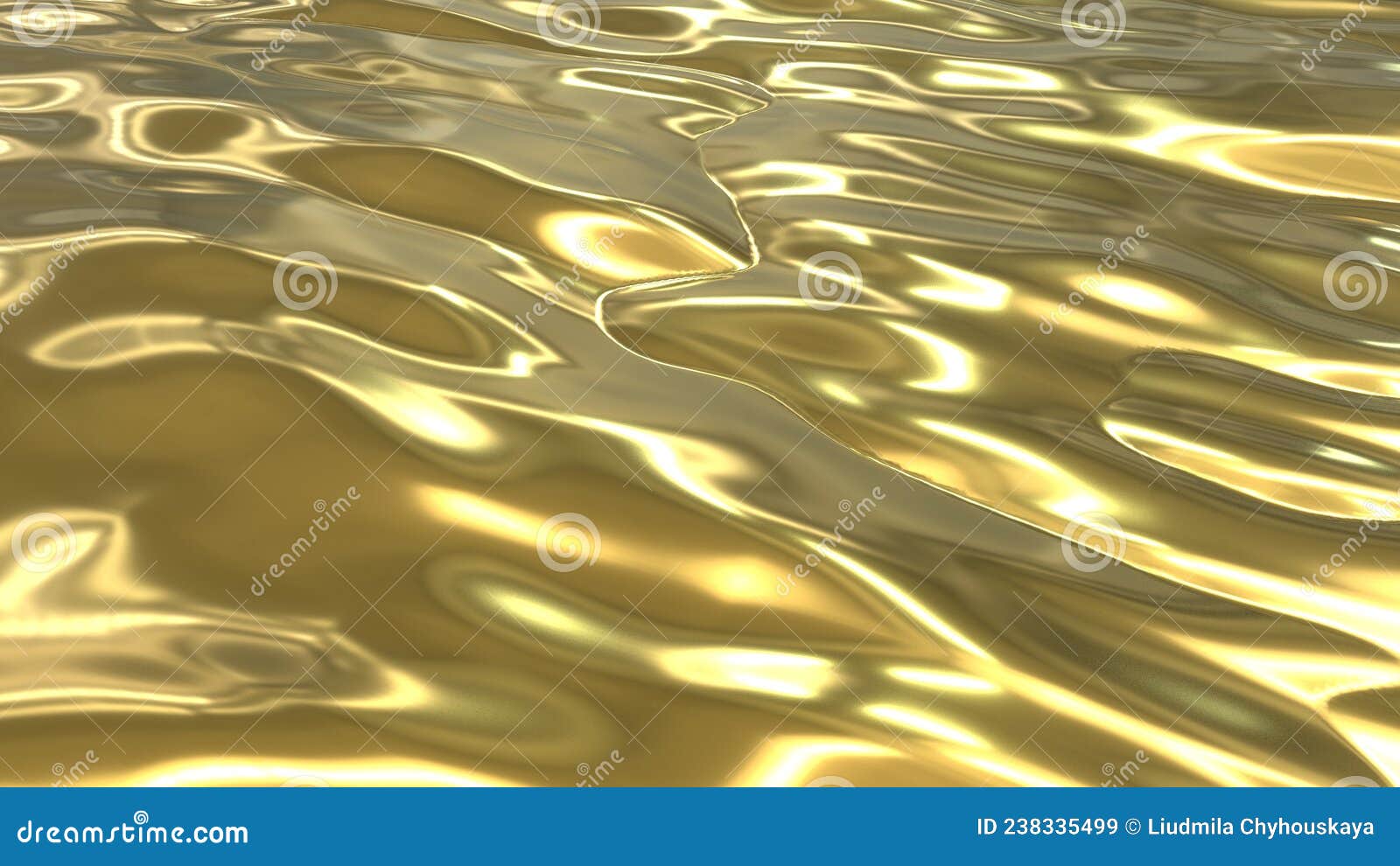 A Stream of Liquid Gold. Golden Background with a Flowing Golden River ...