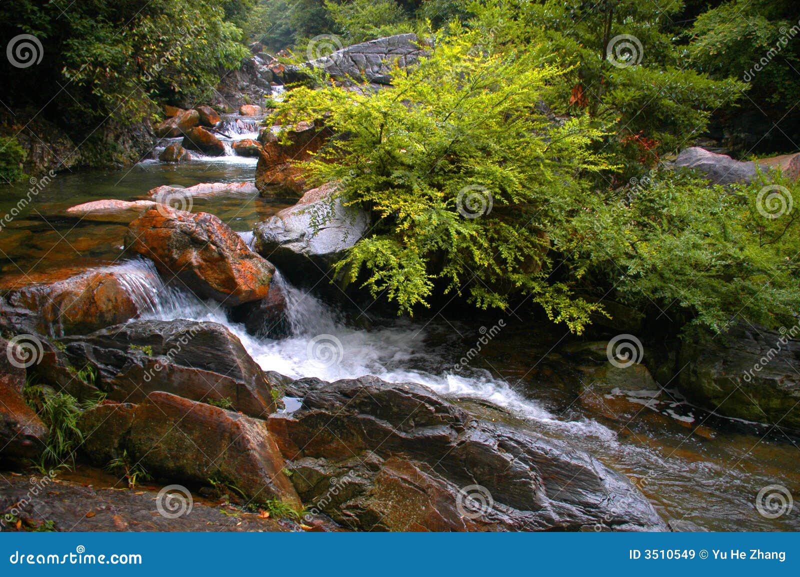 Stream in Mount Huangshan stock image. Image of china - 3510549