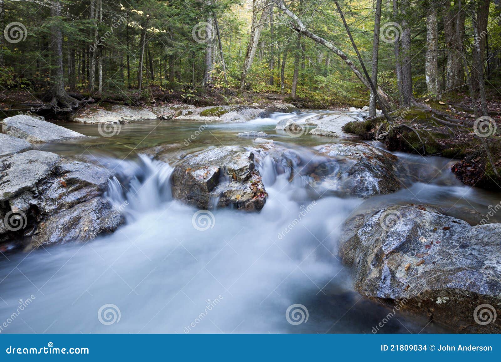 Stream in New Hampshire; White Mountains in Autumn Stock Photo - Image ...
