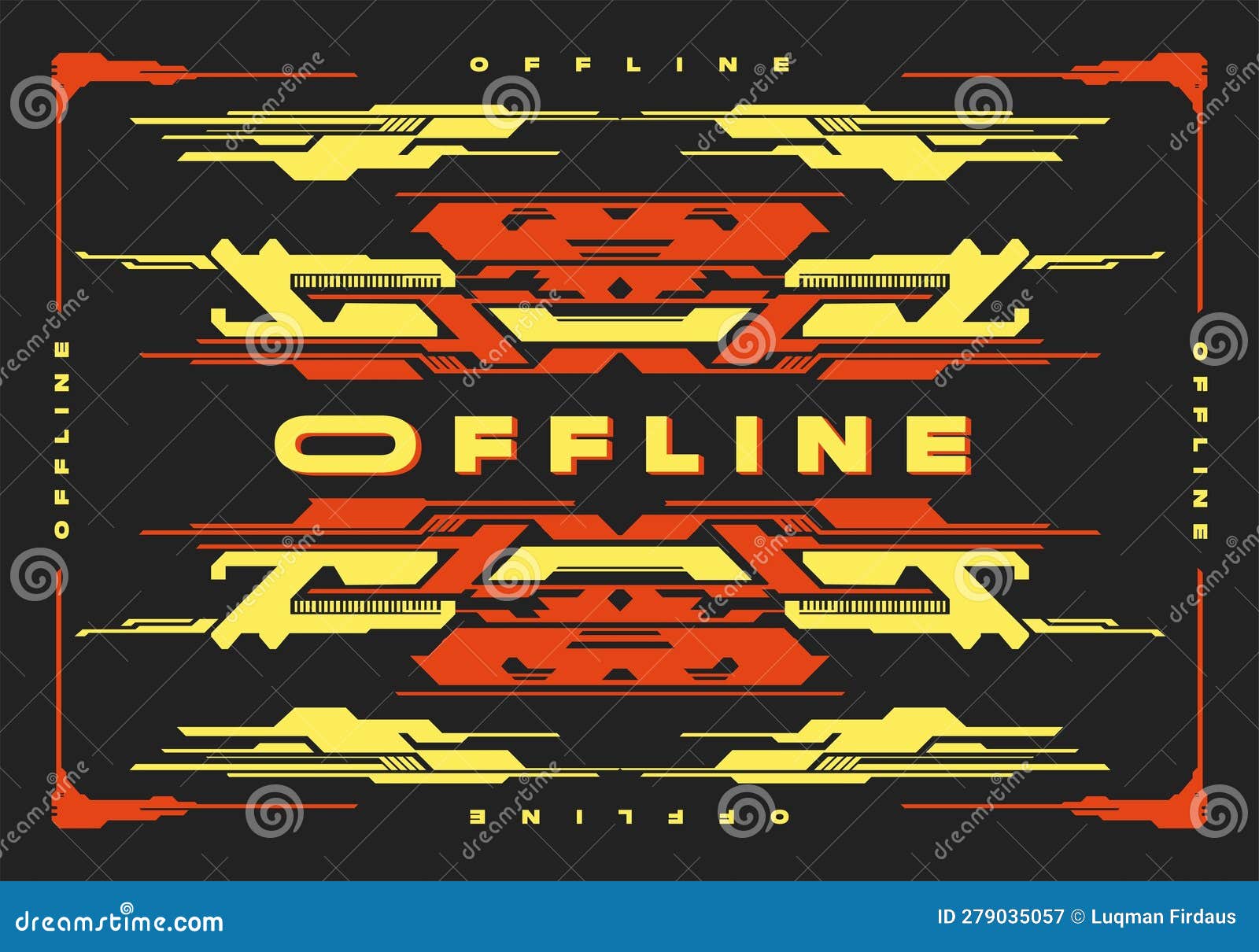 Stream Offline Overlay Background Cyberpunk Text Effect Retro ...
