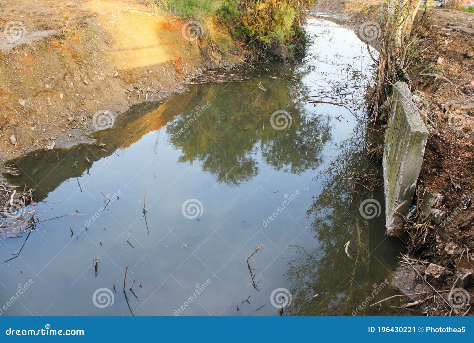 Stream Overflow in the Outskirts of Athens Stock Image - Image of river ...