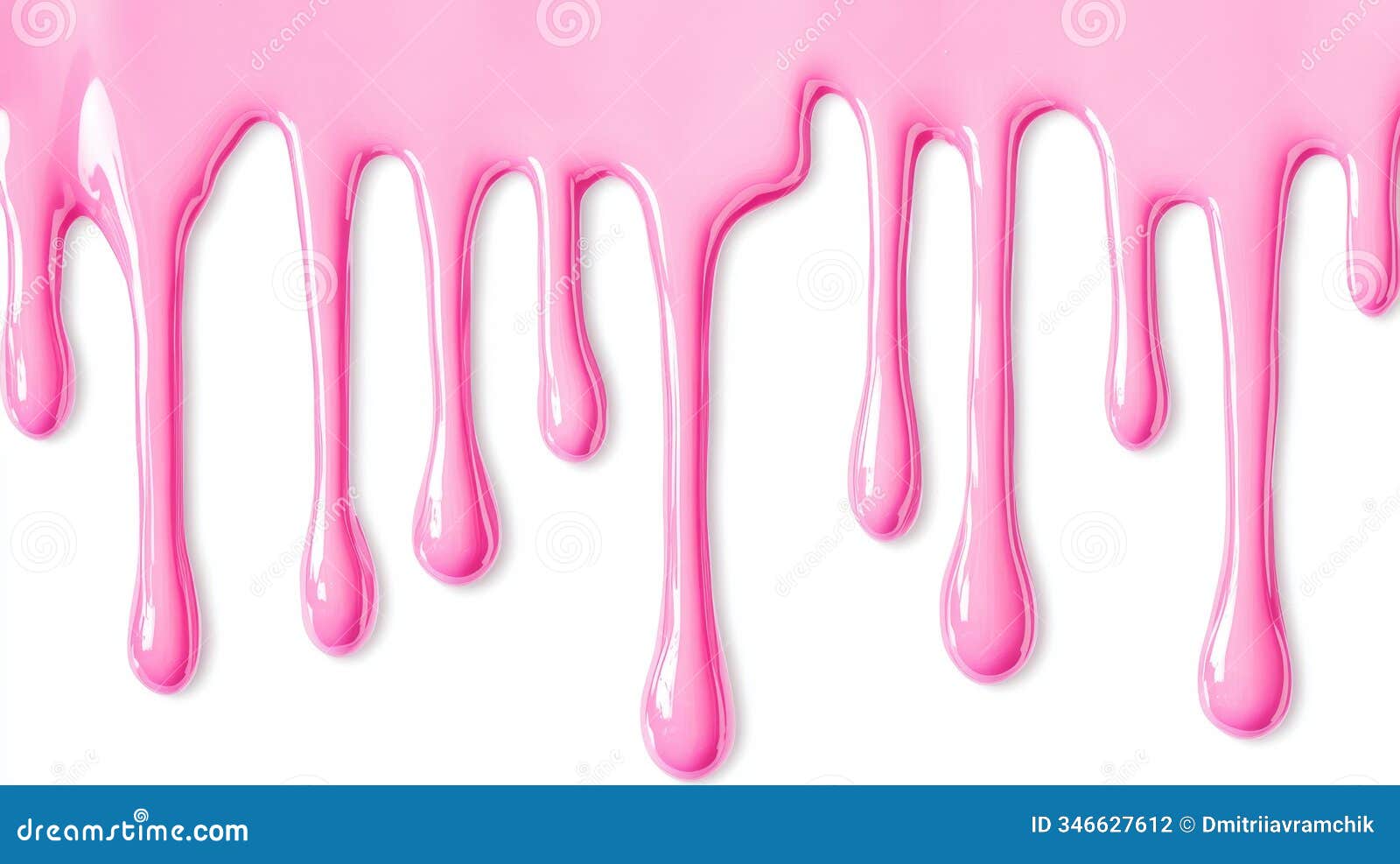 Stream of Pink Slime Dripping Down in Isolation Stock Photo - Image of ...