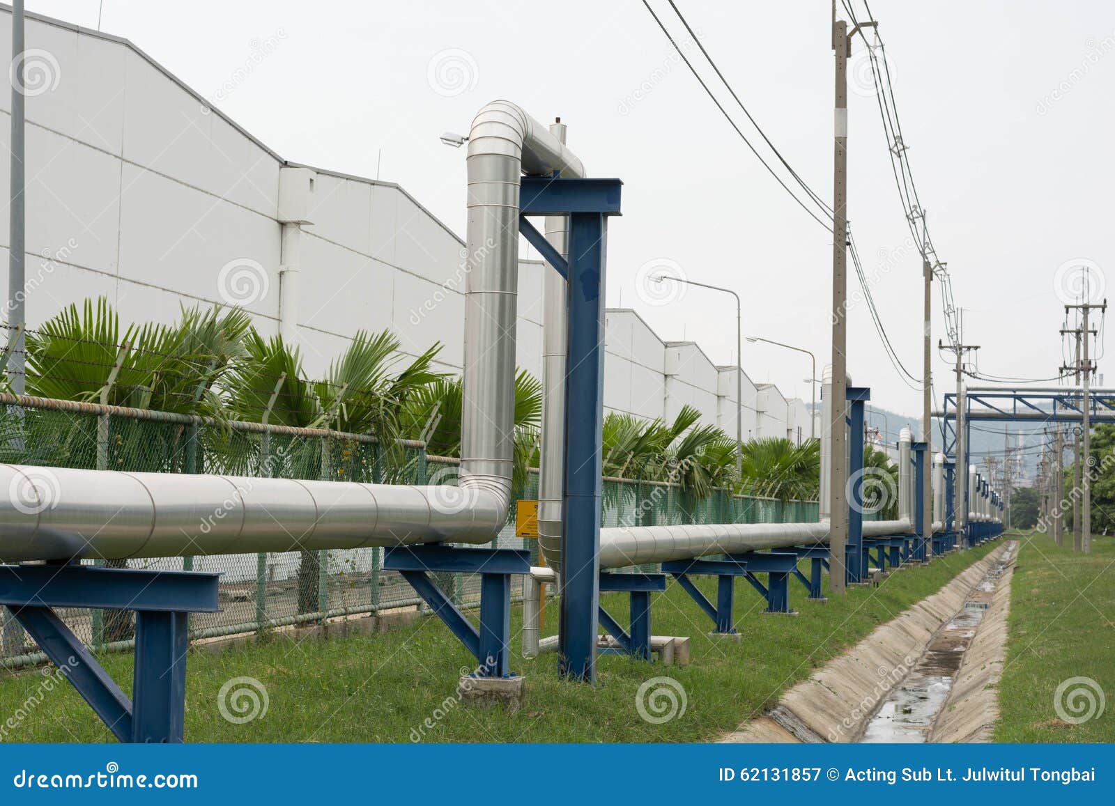 Stream Pipelines on Pipe-bridge Stock Image - Image of bridge ...