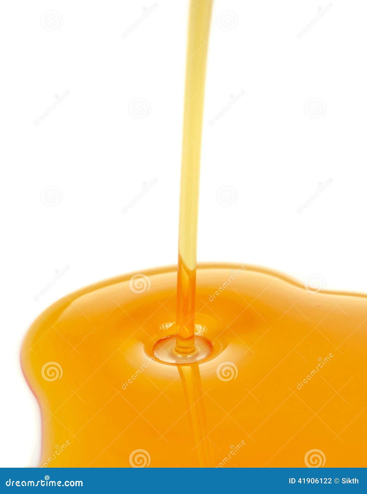 Stream of Pouring Syrup on White Background Stock Photo - Image of ...