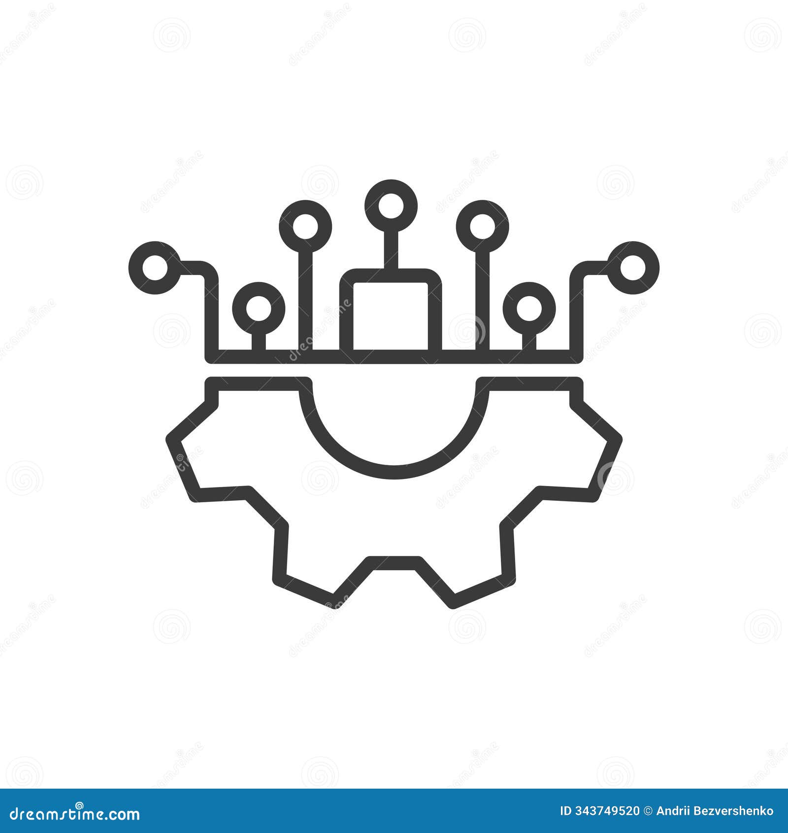 Stream Processing, Icon in Line Design. Stream, Processing, Real-time ...