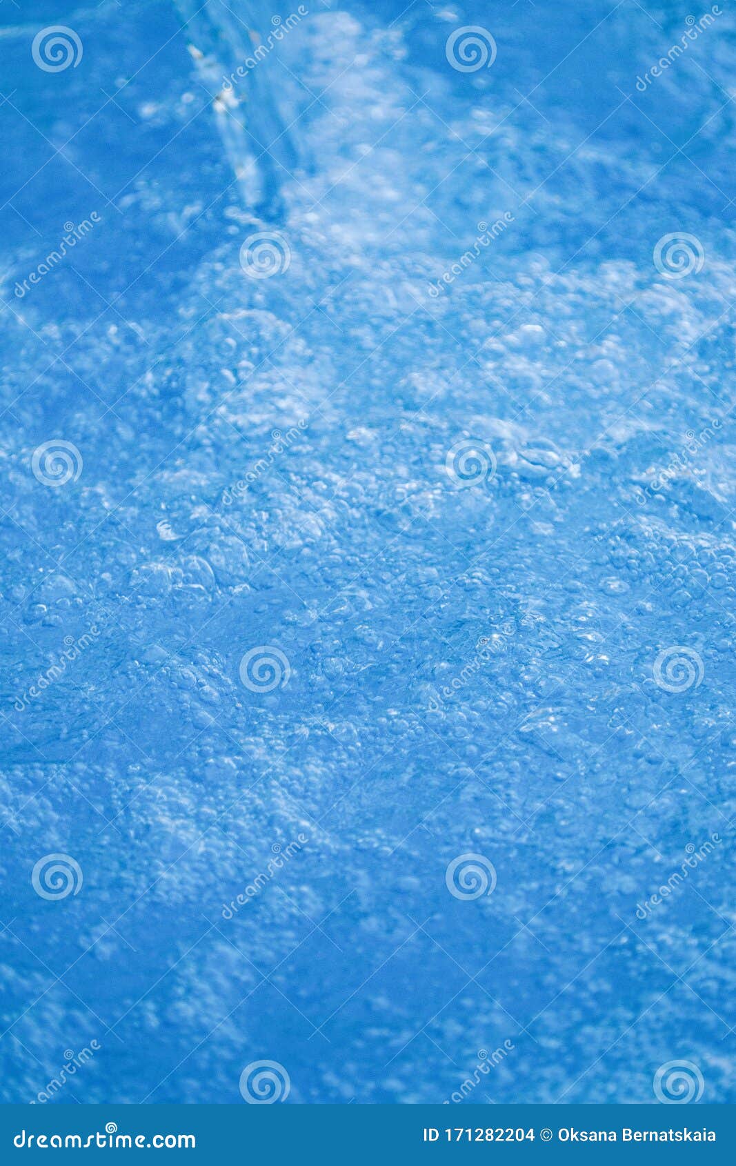 A Stream of Pure Blue Water Stock Photo - Image of clean, bubbles ...