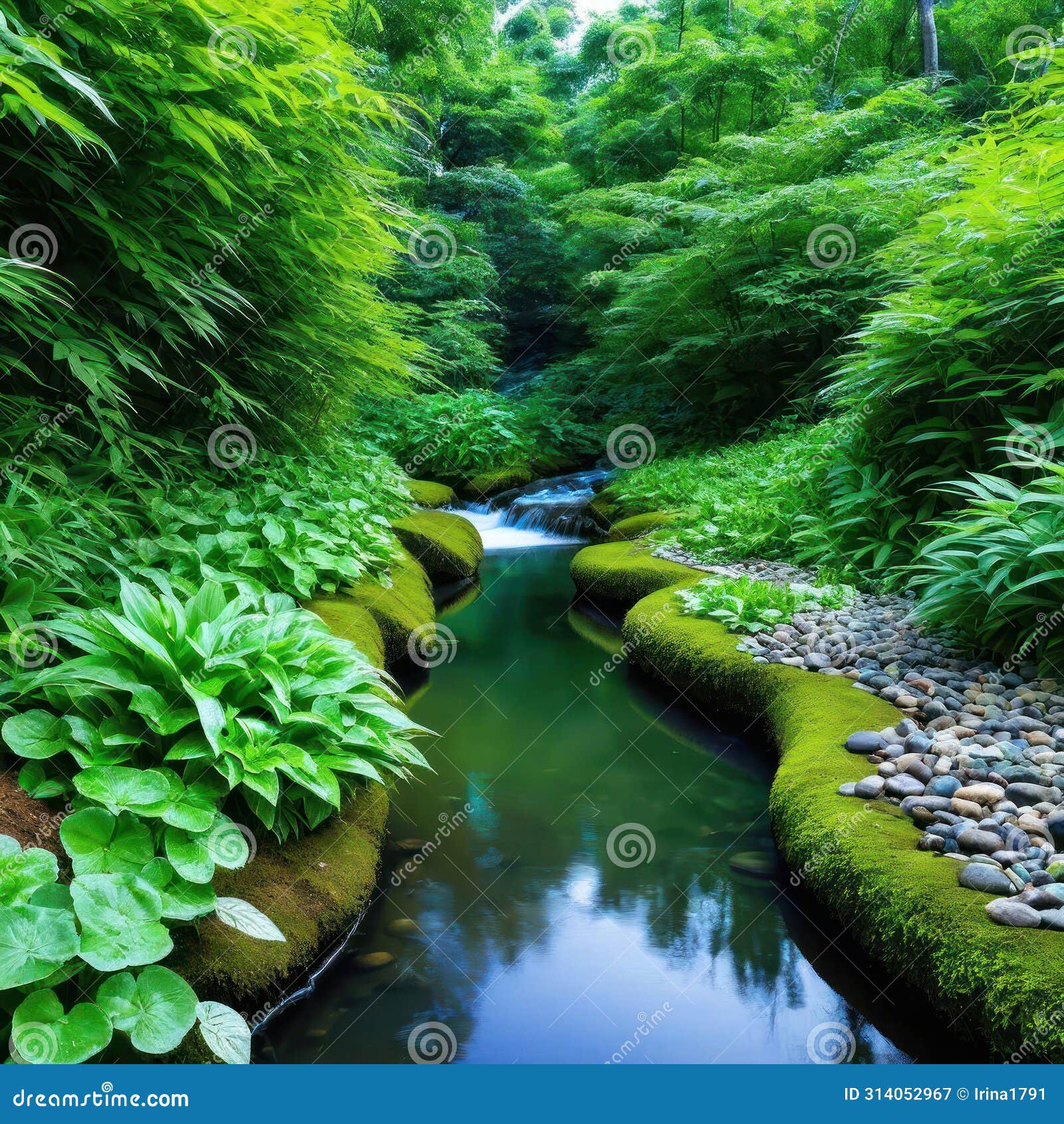 A Stream Purifying Polluted Water. Concept - Healing the Earth Stock ...